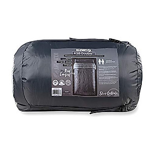 Klymit KSB Double Sleeping Bag For 2, 30°F Cold Weather Sleeping Bag for Camping, Hiking, and Backpacking, Gray