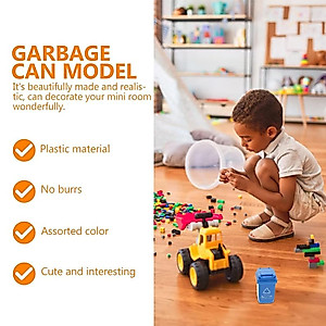 SHIDXIB 10Pcs Creative Trash Can Miniature Mini Trash Bin Sorting Bucket Scene Ornament