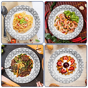 JOLLY CHEF 10 inch 140 Pack Disposable Paper Plates,Soak Proof, Cut Proof, Heavy Duty Printed Paper Plates for Everyday Use