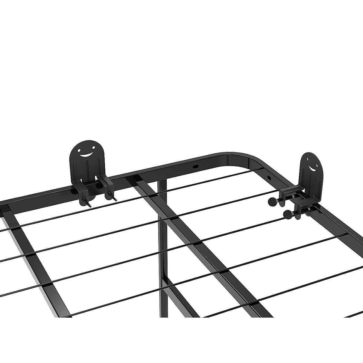 DiaOutro Bed Frame Non Slip Mattress Gaskets, 6 PCS Mattress Retainer Keep Mattress in Place for a Great Sleep, Adjustable Anti-Slip Baffle Fit for Most Metal Bed Frames, Black