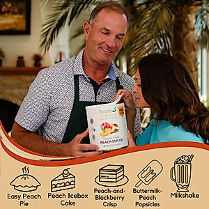 Ready Harvest Freeze Dried Peaches Freeze Dried Fruit, Freeze Dried Food Gluten Free Snacks, Fruit Snacks, Canned Food, Camping Essentials, Veggie Snacks #10 Can, 25-year shelf life 6 cans 397g