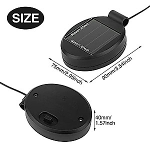 WOOPOWER Solar LED Light Replacement Top Part Panel 4 Packs, Solar Panel Lantern Lid Light Bulb Accessories Battery Box, for Outdoor Stake Light Lanterns DIY Table Light Garden Patio Decor