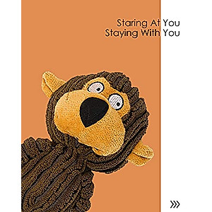 HGB Squeaky Puppy Toys, Plush Puppy Chew Toys for Teething, Dog Toys for Small Dogs, Small Dog Toys for Small Breed, Cute Monkey Interactive Dog Toys for Pet Training and Entertaining