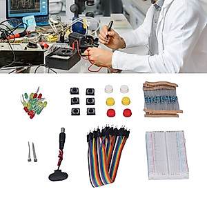 Electronic Components Assortment Kits Electronics Component Fun Kit Development Component with 400 Hole Breadboard for R3