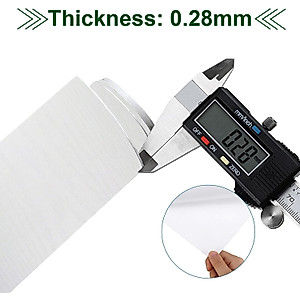 Oxdigi White Wood Contact Paper - 15.7 x 78.7 Inches - Self-Adhesive, Removable and Waterproof - Ideal Peel and Stick Wallpaper for Cabinet, Countertop, Desktop, Rental Property, Kitchen