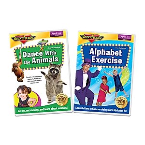 Preschool Active Learning 2 DVD Set - Alphabet Exercise and Dance with The Animals