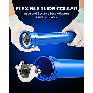 Orion Motor Tech Inner Tie Rod Removal Tool Kit, Inner Tie Rod Tool for Tie Rod Removal and Installation, Master Inner Tie Rod Tool Set with 12 Crowfoot Adapters 1/2 Inch Drive Tube and Tool Case (BK)