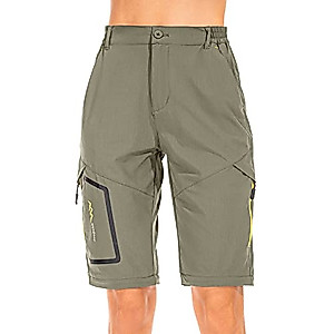 Women's Hiking Pants Zip-Off Convertible Quick Dry Lightweight Outdoor Fishing Pants with Zipper Pocketss #5818F-Light Green-8