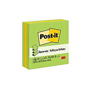 Post-it Pop-up Notes, 3x3 in, 3 Pads, America's #1 Favorite Sticky Notes, Floral Fantasy Collection, Bold Colors (Green, Yellow, Orange, Purple, Blue), Clean Removal, Recyclable (3301-3AU-FF)