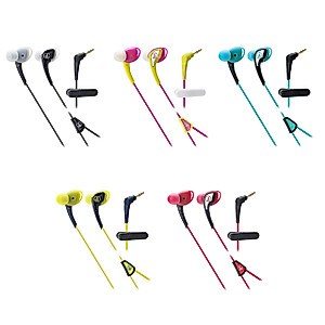 Audio-Technica ATH-SPORT2YP SonicSport In-Ear Headphones, Yellow/Pink