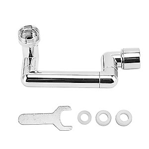 Faucet Extender, Large Angle Rotating Splash Filter Faucet ABS Telescopic Swivel Faucet Tap Extension for Kitchen Wash Basin