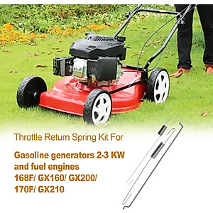 18 PCS Throttle Return Spring Linkage Kit, Carburetor Spring Classification Governor Connecting Rod Speed Control Spring Compatible with 168F, GX160, GX200, 170F, GX210 Honda Clone, Gasoline Engine