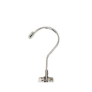 NAHANCO SKT12HU, 12" Metal Skirt/Pant Hanger with Loop Back Swivel Hook and Adjustable Clips, High Polished Chrome (Pack of 25)