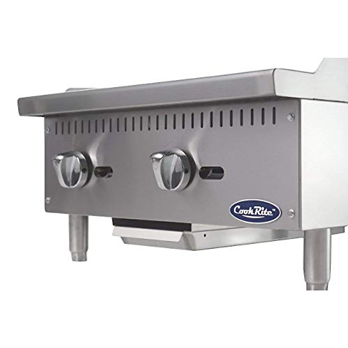 ATOSA US ATMG-24 Commercial Griddle Heavy Duty Manual Flat Top Restaurant Griddle Stainless Steel Portable Grill Liquid Propane 24" Countertop - 60,000 BTU