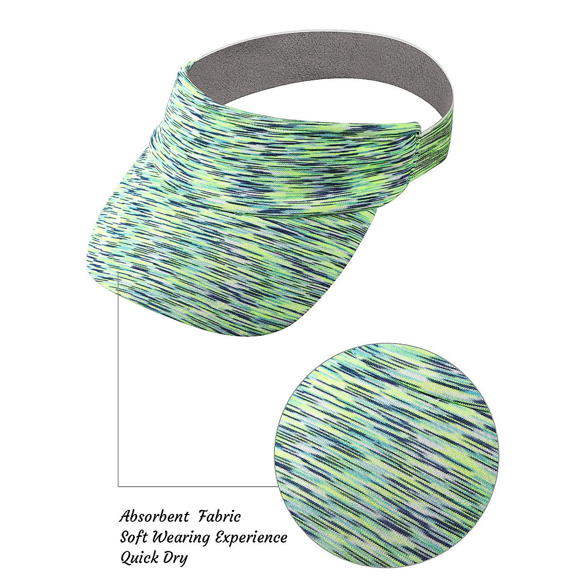 SATINIOR 4 Pieces Sun Visor Hats Adjustable Sports Visor Cap Quick Dry Hat for Women Men Tennis Cycling Running Golf Jogging