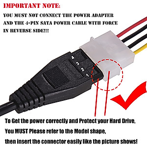 Warmstor SATA/PATA/IDE Hard Drive to USB 2.0 Adapter Converter Cable for 2.5" 3.5" Hard Disk HDD SSD with External AC Power Supply, Compatible with All Computer System PC Desktop Laptop
