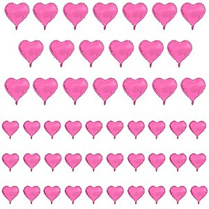 SLGZXXY 50 Pcs Heart Balloon 20 Pcs 10 inch Foil Balloon 30 Pcs 5 inch Mini Balloon for Wedding Bridal Shower Anniversary Valentines Day Engagement Marriage Graduation Party Decorations Supplies