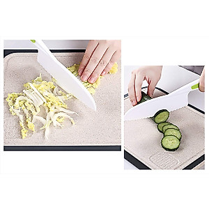 PENTA ANGEL Plastic Kitchen Knife 3Pcs Nylon Safety Cooking Baking Knives for Cutting Fruit Lettuce Salad Vegetable Cake Bread(Mixed Color)