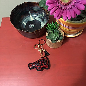 Popfizzy Bling Cheer Keychain for Women, Rhinestone Cheer Bag Charm, Cheer Squad Cheerleader Gifts, Megaphone Cheer Keychain