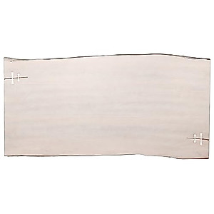 HomSof White Washed 79 Inches Live Edge Premium Dining Table, 1 Piece
