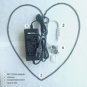 Goolsee FAST Delivery Custom LED Neon Signs for Wedding(1-4 Lines), Personalized Neon Lights Sign for Sweetheart, Proposal, Wedding Anniversary, Neon Light Sign for Wall Décor (Optional 20" to 65")