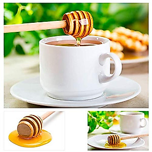 12 Pack 3 Inch Wood Honey Dippers Sticks, Mini Honey Dipper Stirrer for Honeycomb Jar Dispense Drizzle