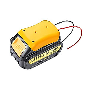 2 Packs Upgrade for DeWALT Battery Adapter Power Source Mount for Dewalt 20V Battery Adaptor Dock with Wires Battery Converter Connector DIY Power Wheel Adapter Truck Robotics Toys