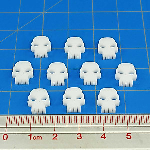 LITKO Mini Skulls | Tiny Skull | Wound | Casualty | Death | Board Game | Role Play Game | Miniature Wargames | Compatible with Dungeons & Dragons, 40K (White)