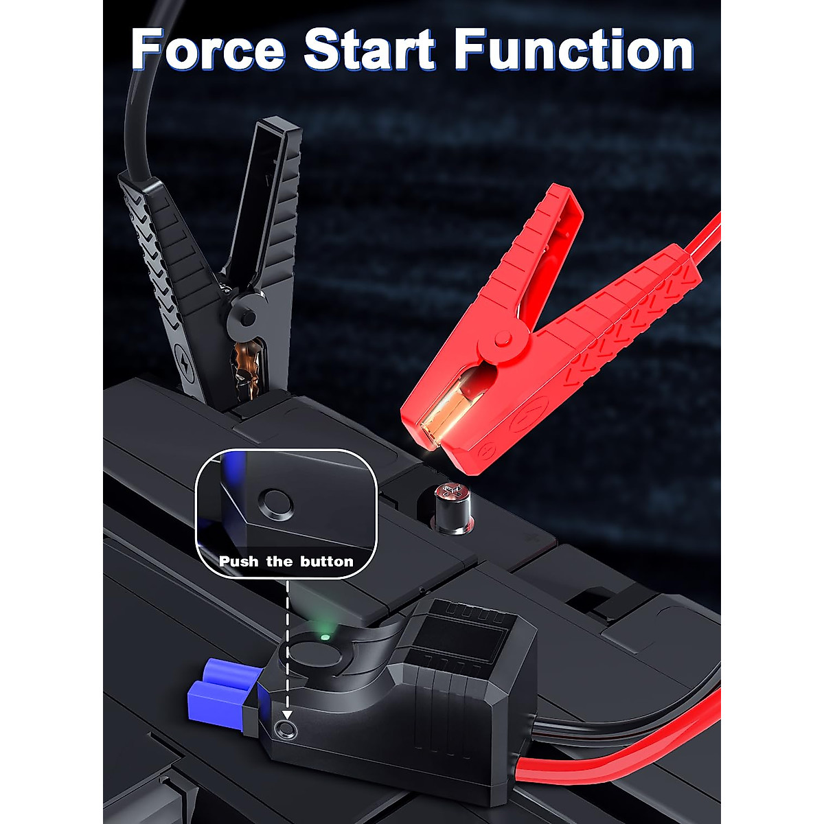 Jumper Starter Clamps Intelligent Automotive Emergency Booster Clamp Cables Replacement Alligator Clamp for 12V Portable Car Jump Starter (Clamp001)