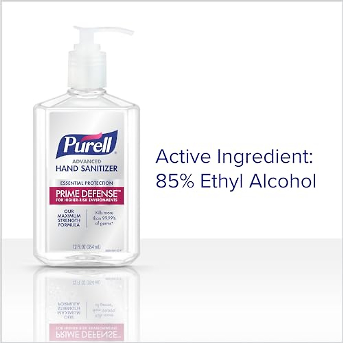 Purell Prime Defense Advanced Hand Sanitizer, Essential Protection, 12 fl oz Pump Bottles (Pack of 4) - 3699-06-EC2