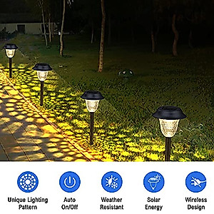 LIDORE Solar Outdoor Pathway Lights LED Landscape Garden Lights Waterproof Outdoor Decorative for Walkway Patio Yard (8pcs)