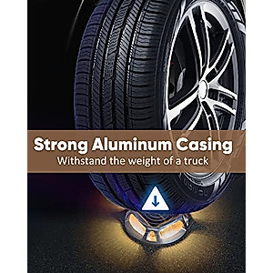 JACKYLED Solar Dock Lights Outdoor, 12-Pack Solar Driveway Lights Bright 12 LED Solar Powered Dock Lights, IP68 Waterproof Driveway Marker for Sidewalk Steps Stairs Garden Patio (3000K Warm White)