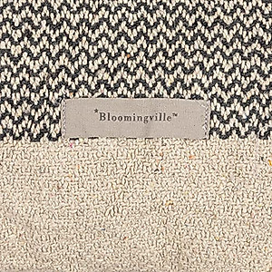 Bloomingville Recycled Cotton Blend Pillow with Tassels, Grey