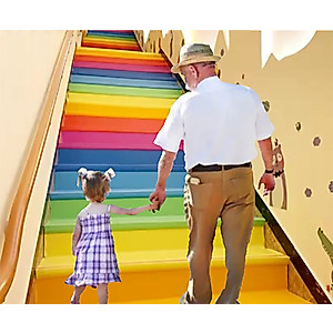 Stair Nosing Edge Anti Slip Traction Treads,Stair Edge Protector,Step Edge Trim Rubber Strips,Easy to Install,Outdoor Indoor Staircases Pads Help Elderly,Children to Walk The Stairs Safely
