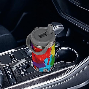 SYJTGDE Large Capacity Car Cup Paint Splatter Backdrop Fashionable Upgrade Car Cup Advanced And Beautiful Travel Cup