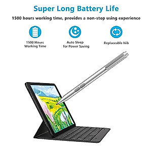 Active Stylus Pen for HP Envy/Specter/Pavilion x360 2-in-1 Touchscreen Laptop,Compatible with HP Envy x360 15/13,Envy x2 12, Envy 17,HP Spectre x360 15/13,Spectre x2 12,Pavilion x360 15/14/11 (Silver)