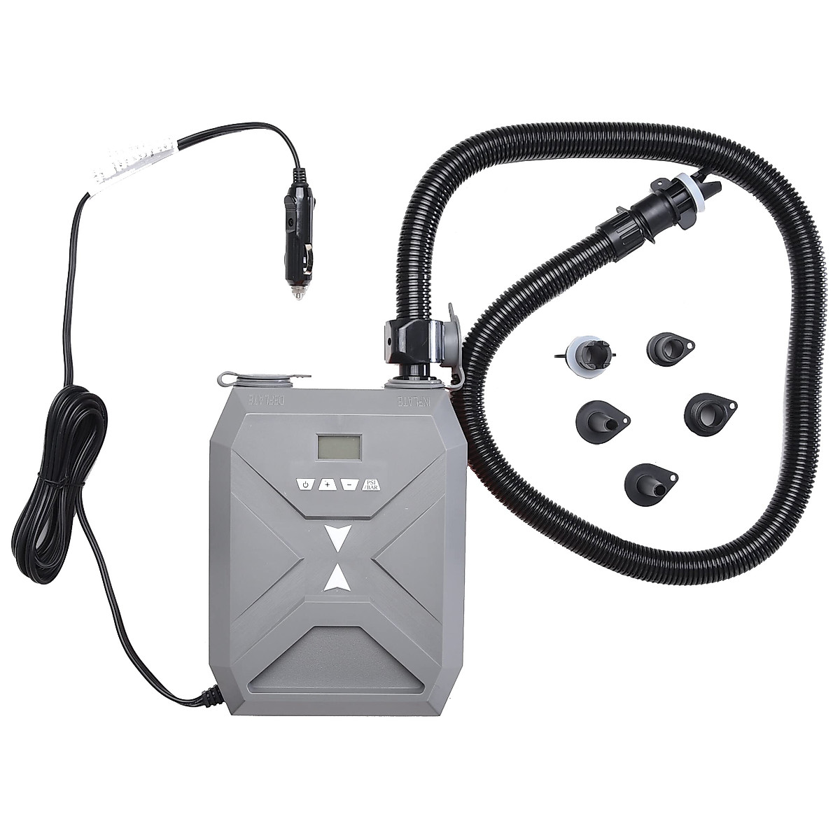 Vilano Electric Pump for Inflatable SUP Board Smart High Pressure 12V 16PSI