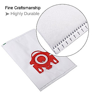 KEEPOW Compatible AirClean 3D Efficiency Dust Bag Compatible with Miele FJM, Compact C1 C2, Replaces Part # 10123220 (10 bags + 5 Filters)