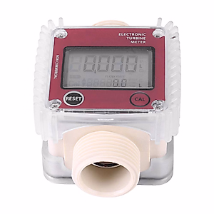 1pc K24 Turbine Fuel Meter Gauge for Chemicals Liquid Water, LCD Display
