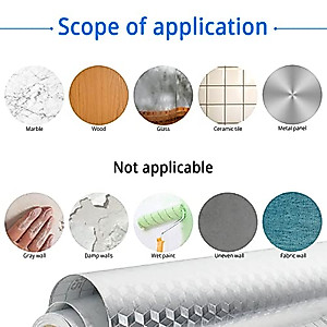 HengDu Kitchen PVC Self-Adhesive Wallpaper，Oil-Proof Foil Wall Sticker, Kitchen Backsplash Stickers,Silver Color Aluminum Foil Oil Resistant,(Silver Rhombus Pattern) 15.7X197 in(0.4 * 5M)