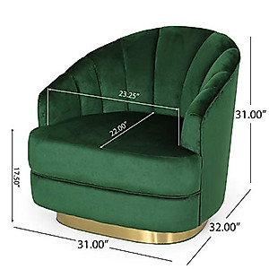 Christopher Knight Home Condit Club Chair, Emerald + Copper