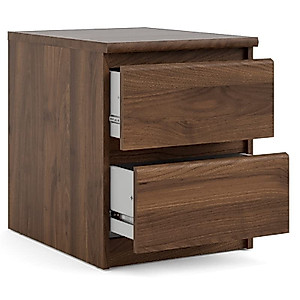 Tvilum 2 Drawer Bedroom Nightstand Nighstand, Brown