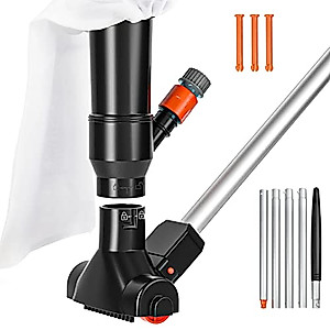 BLIKA Small Above Ground Pool and Spa Vacuum, Upgraded Portable Pool Vacuum Jet Underwater Cleaner with Scrub Brushes & Leaf Bag