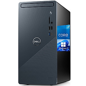Dell Inspiron 3910 Mini-Tower Desktop Computer, Intel Core i7-12700, 32GB RAM, 2TB SSD NVMe + 1TB HDD, AX Wi-Fi, Bluetooth, SD Card Reader, HDMI, VGA - Windows 11 Pro (RENEWED)