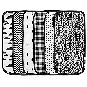 BaeBae Goods Burp Cloths for Baby Boy & Girl - Ultra Absorbent Burping Rags - Anti Shrink Unisex Burpy Clothes - Super Soft Jersey Cotton, Large 21"x10" - Thick for Newborn Cloth Diapers - 6 Pack