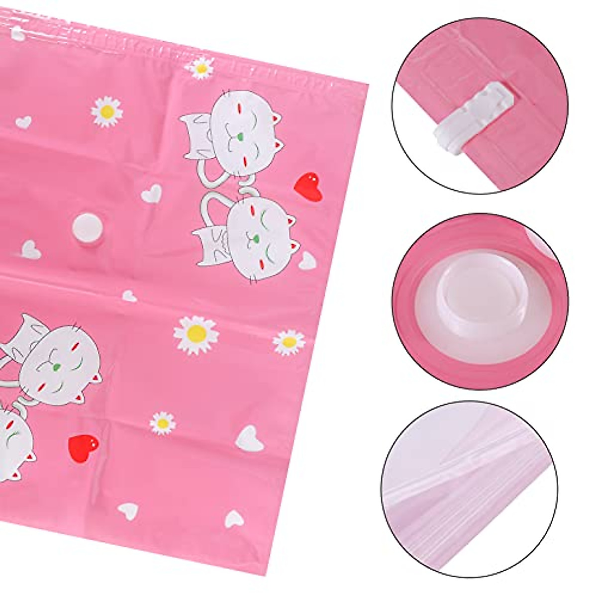 5Pcs Vacuum Compression Bag Dust Proof Storage Bag Household Thick Clothing Quilt Vacuum Bag Reusable Vacuum Storage Bags With Inflator Waterproof Compression Bags For Travel Home