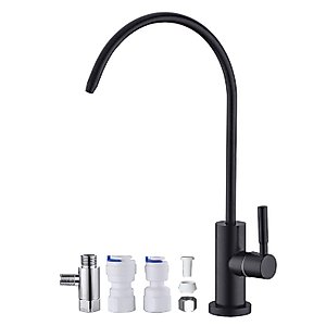 Anpean Drinking Water Faucet, Lead-Free, SUS304 Stainless Steel Kitchen Water Filter Faucet for Reverse Osmosis and Water Filtration Systems, Matte Black