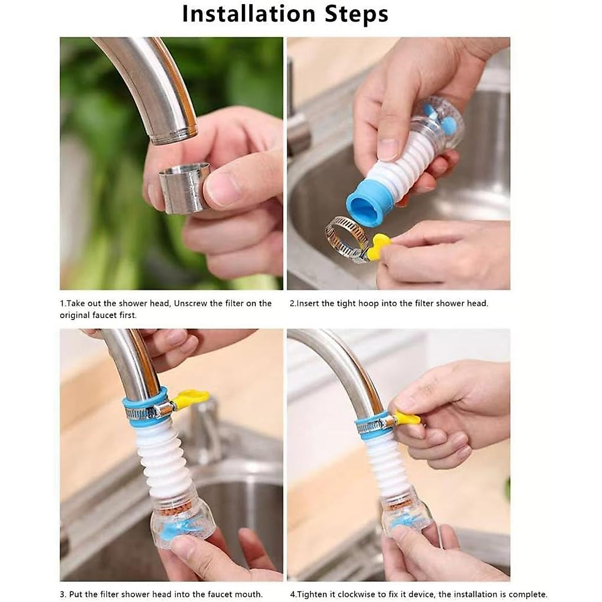 Blue 360 Degree Rotating Faucet Aerator Telescopic Anti-Splash Water- Saving Tap Sprayer, Tap Nozzle With Filter Tip Faucet Adapter for Kitchen Bathroom Faucet Parts Water Filtration and Softeners