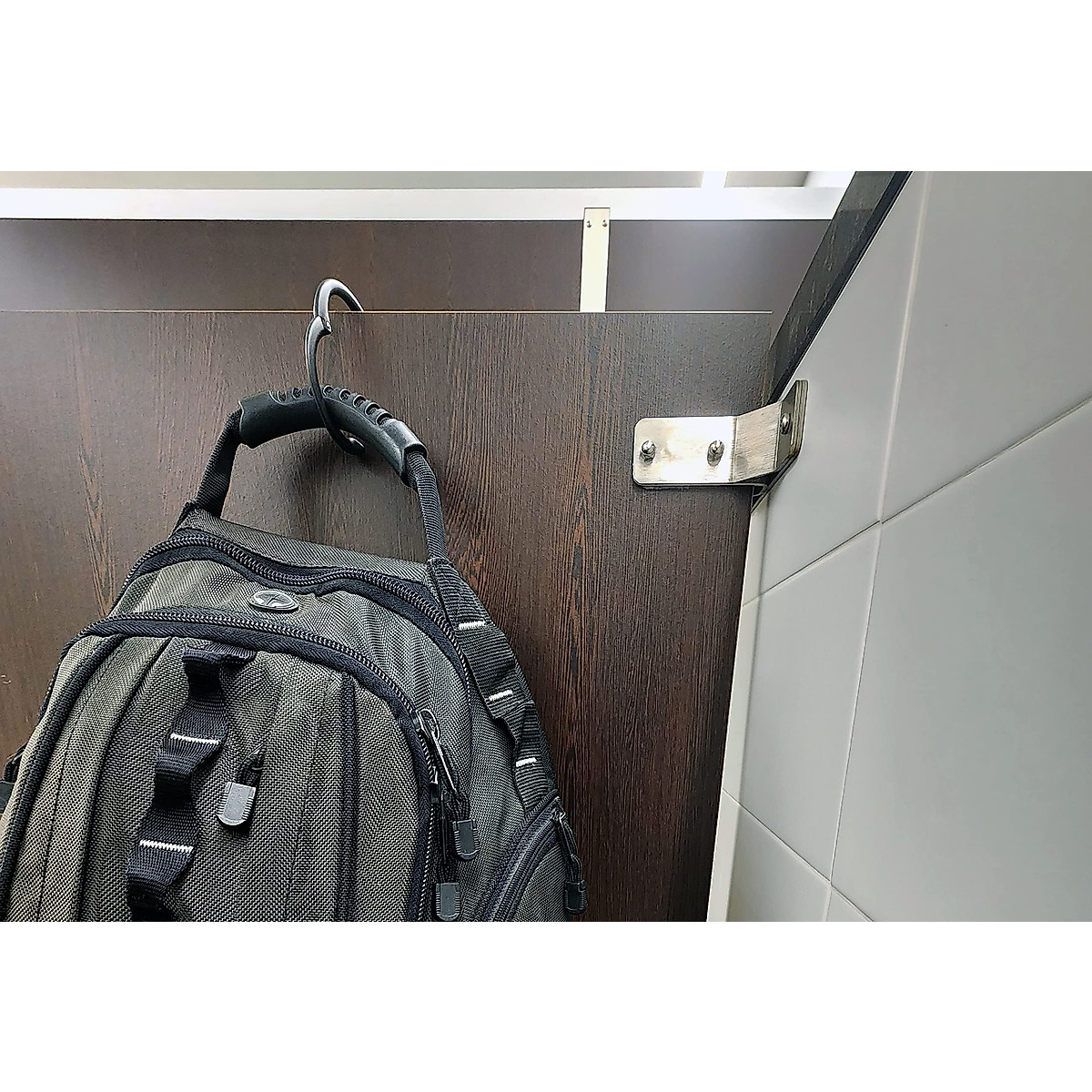 Clipa Bag Hanger - Matte Black PVD - The Ring That Opens Into a Hook and Hangs in Just 1/2" of Space, Holds 33 lbs., 3 yr. Warranty