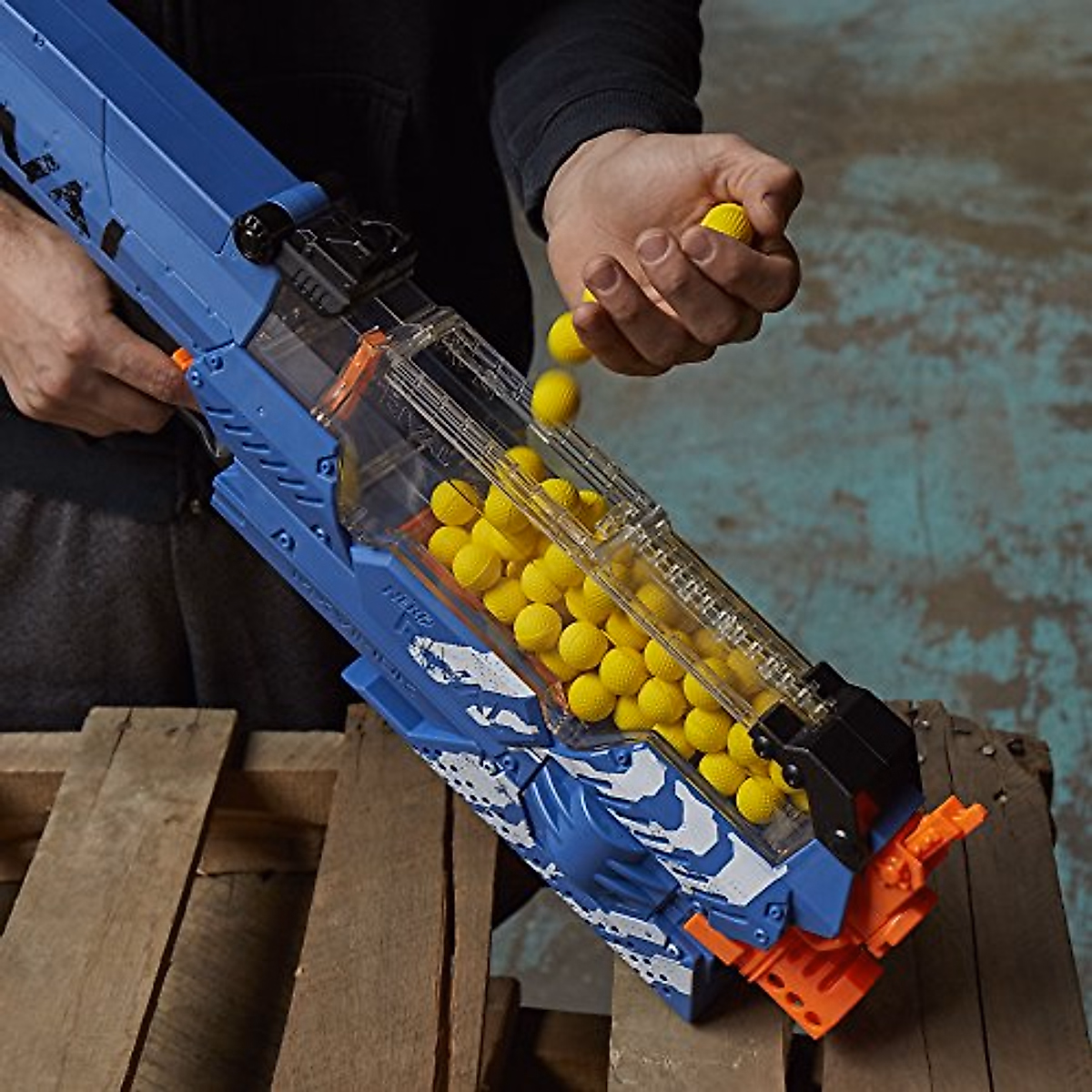 NERF Rival Nemesis MXVII-10K Blaster, Blue (Amazon Exclusive)